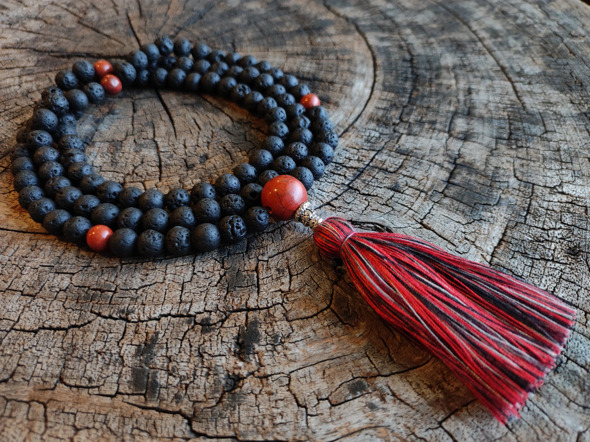 Lava Stone 108 bead mala – The Monastery Store