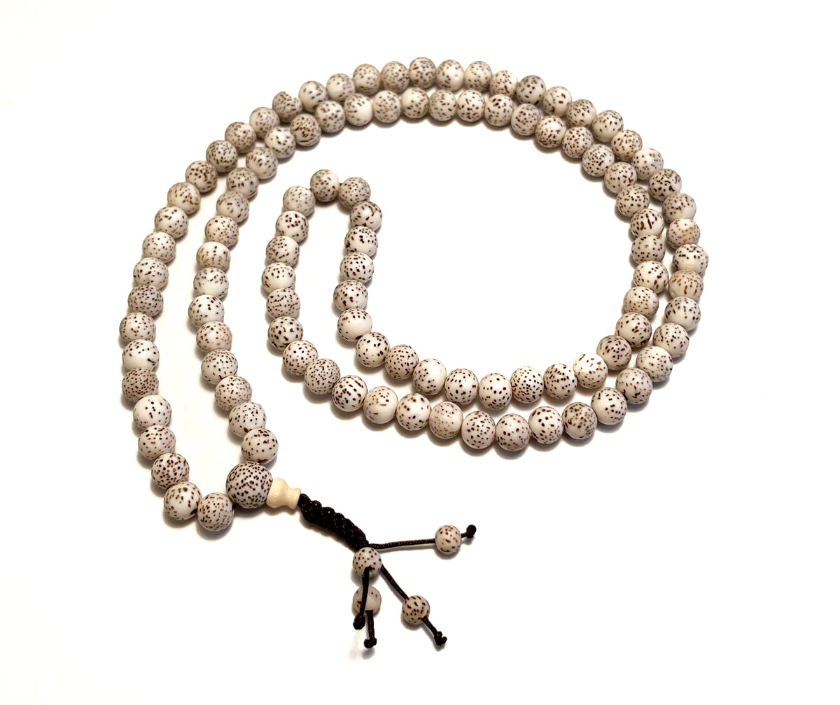 White Lotus Bead Full Mala – The Monastery Store